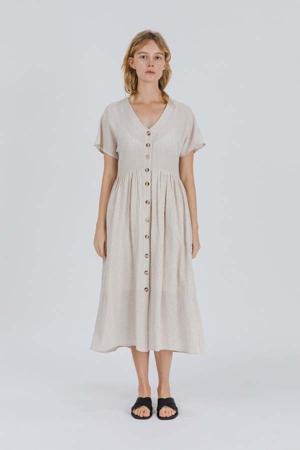 Mod Ref The Polina Cotton Striped Oversized Dress | Garmentory