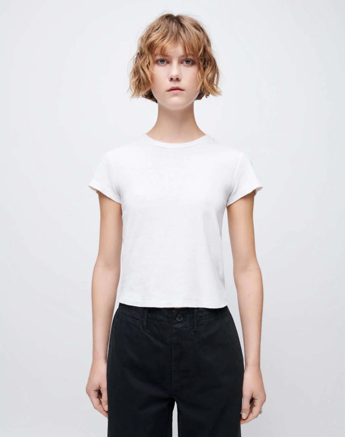 RE/DONE 90s Baby Tee - Vintage White | Garmentory
