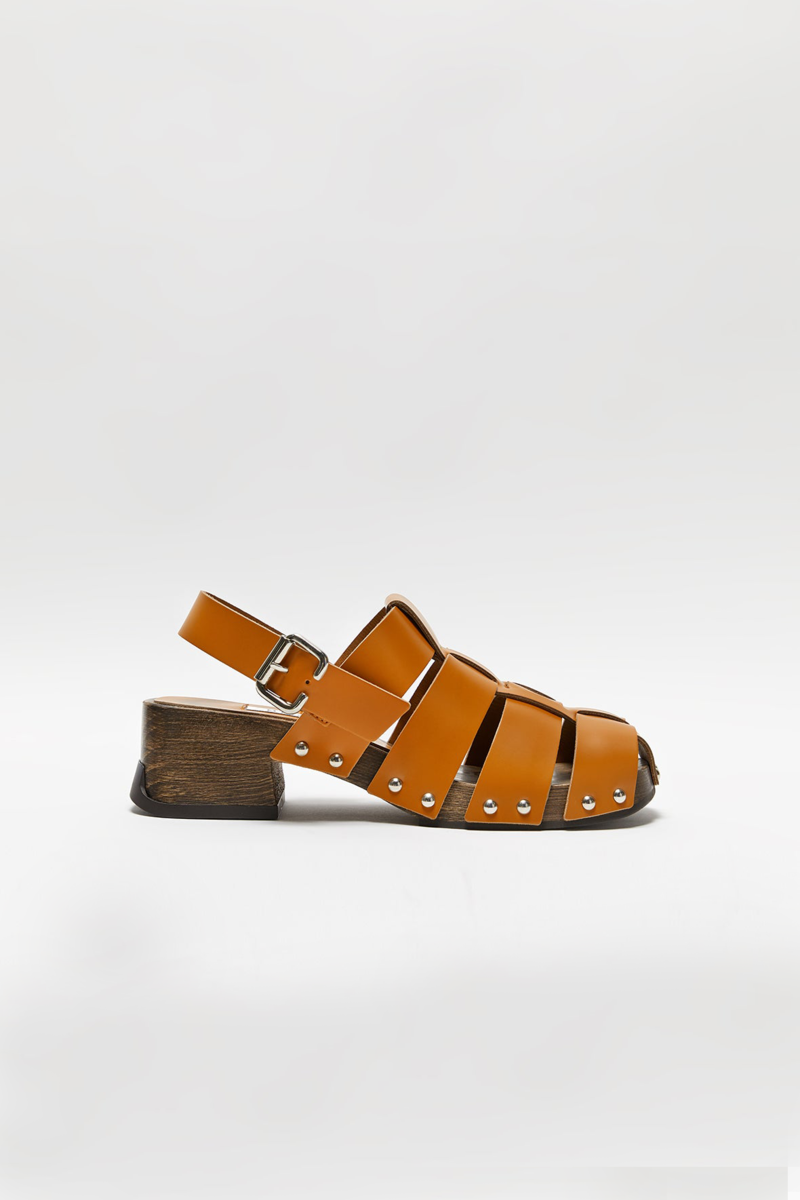 Miista Darline Brick Clogs - Brown | Garmentory