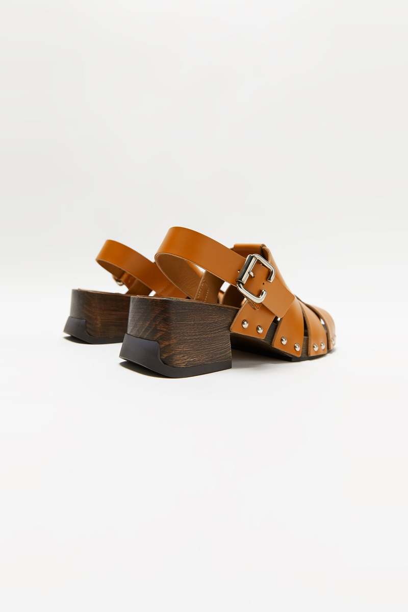 Miista Darline Brick Clogs - Brown | Garmentory