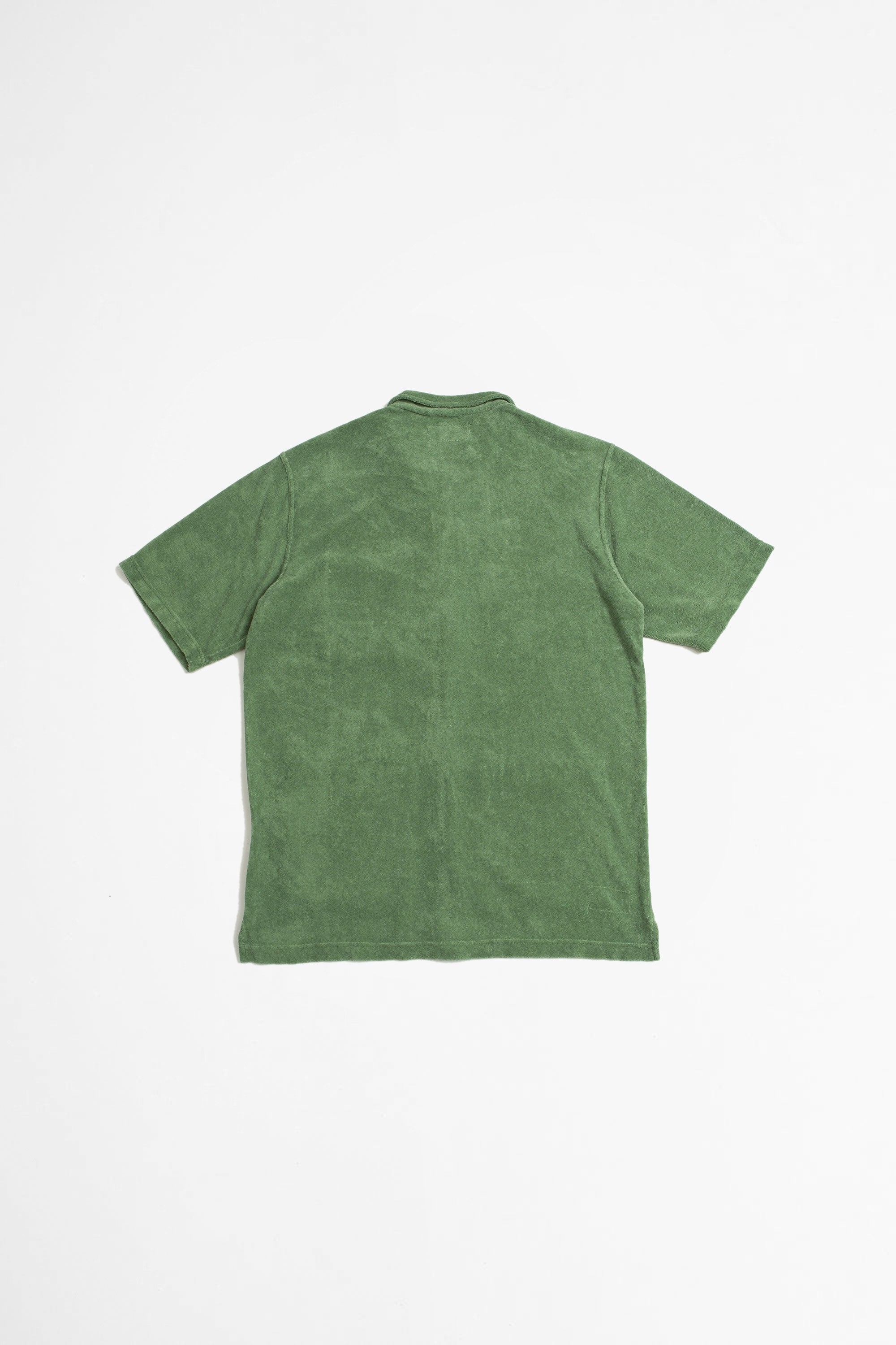 Universal Works Island Shirt - Terry Fleece Green | Garmentory