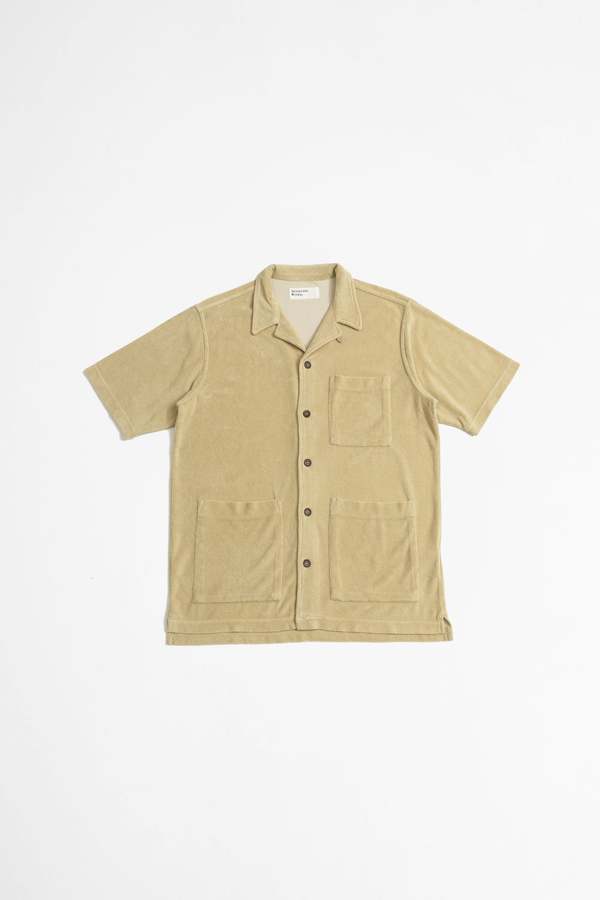 Universal Works Island Shirt - Terry Fleece Sand | Garmentory