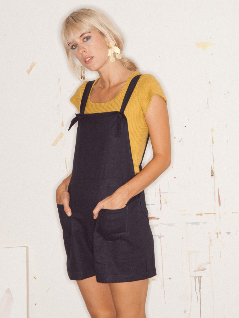 Lykke Wullf Everyday Linen Short Overalls | Garmentory