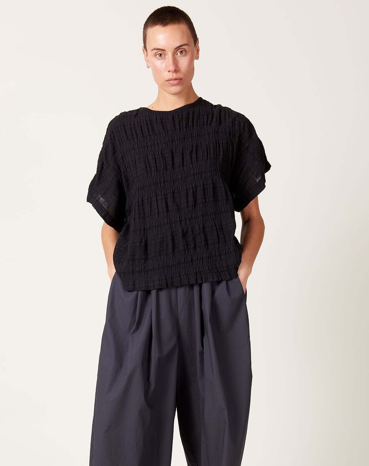 Black Crane Box Top - Black | Garmentory