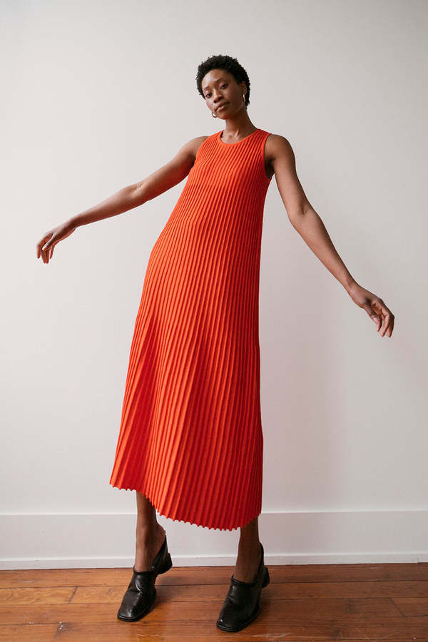 Misha & Puff Accordion Martha Dress - Persimmon | Garmentory