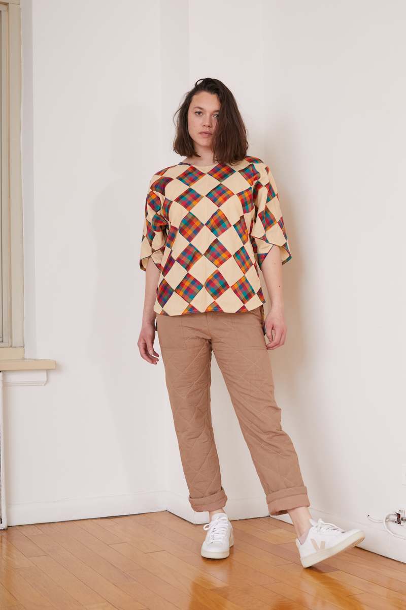RUJUTA SHETH SOL SEAM TOP Patch Work - Mini Chex | Garmentory