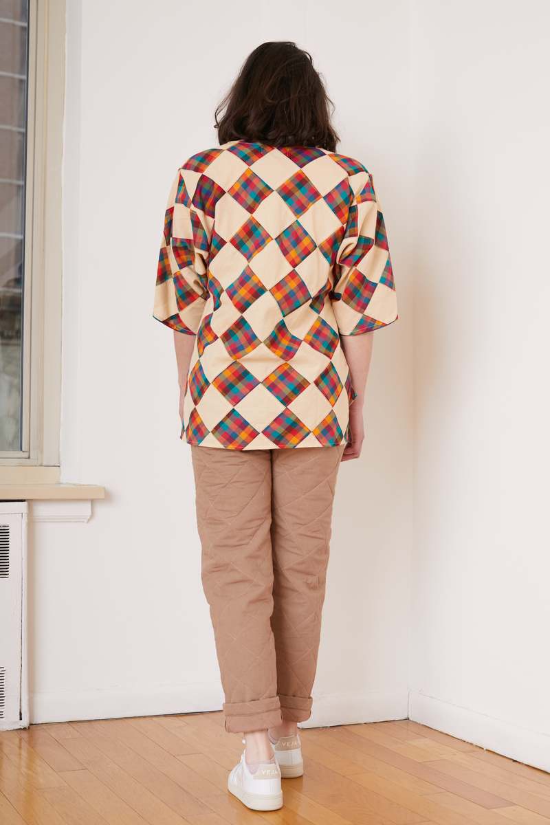 RUJUTA SHETH SOL SEAM TOP Patch Work - Mini Chex | Garmentory