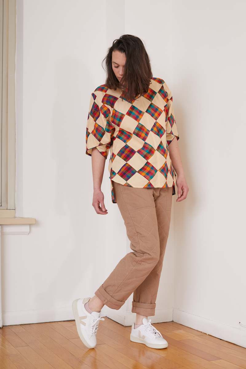 RUJUTA SHETH SOL SEAM TOP Patch Work - Mini Chex | Garmentory