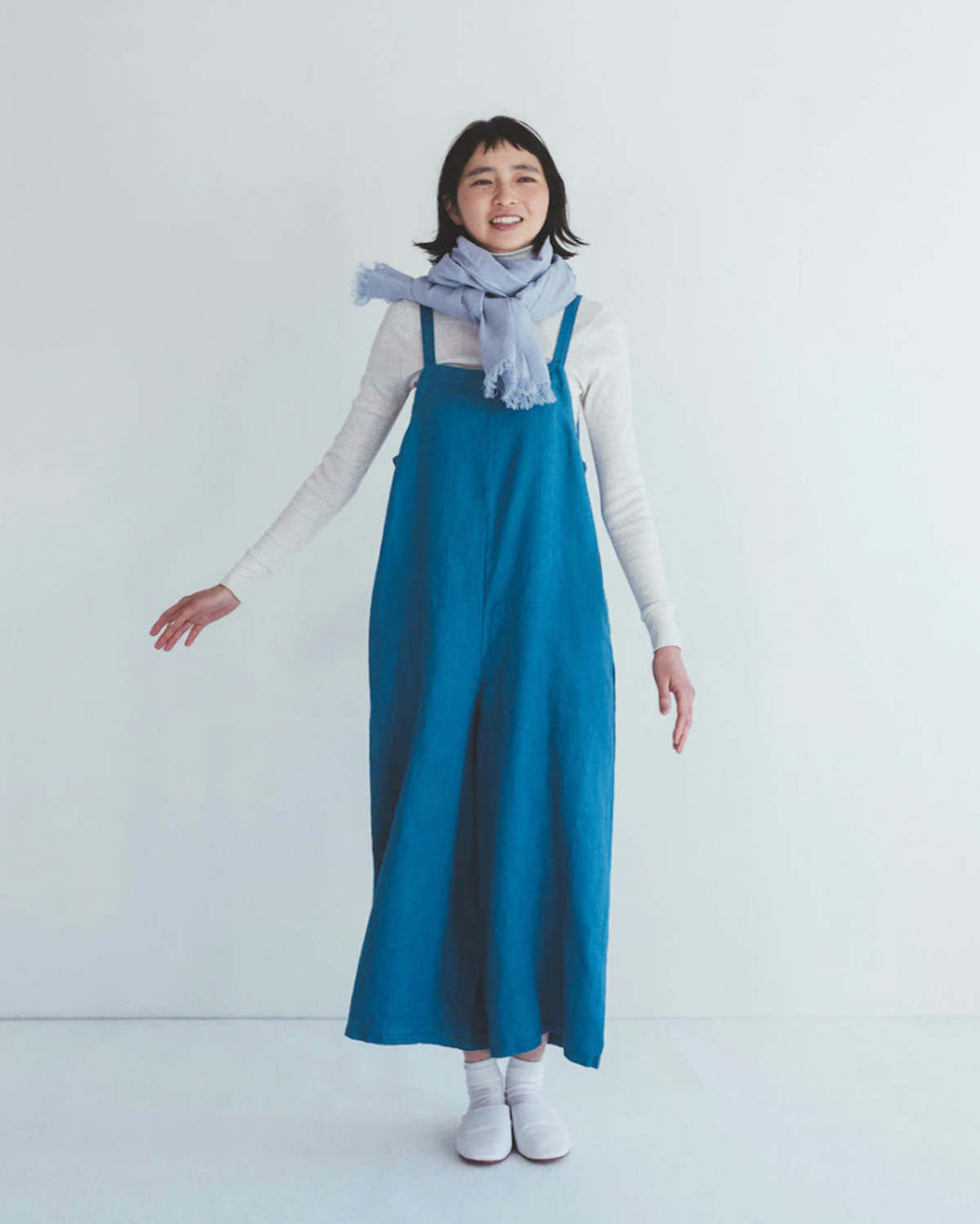 Vintage Fog Linen Work Ellie Overall - Lapis | Garmentory