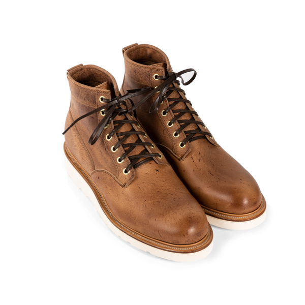 Viberg Scout Boot Hair Waxed Kudu - Camel | Garmentory