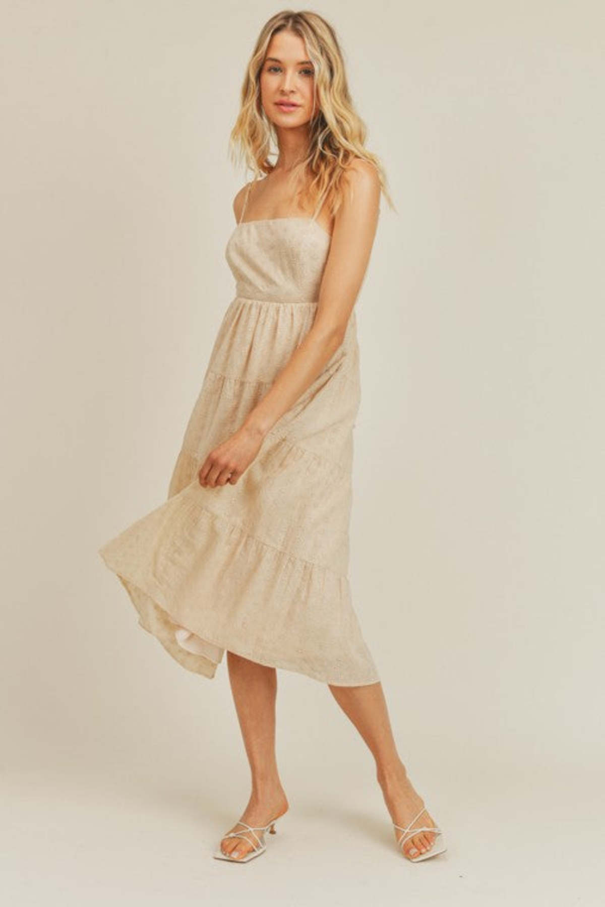 Azalea Emory Eyelet Dress - Cream | Garmentory