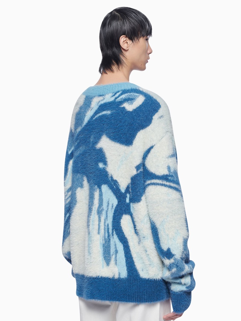 Feng Chen Wang Landscape Knit sweater - Blue/white | Garmentory