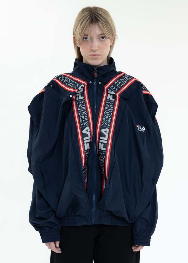 Y/PROJECT X FILA POP UP Track Jacket - Navy | Garmentory