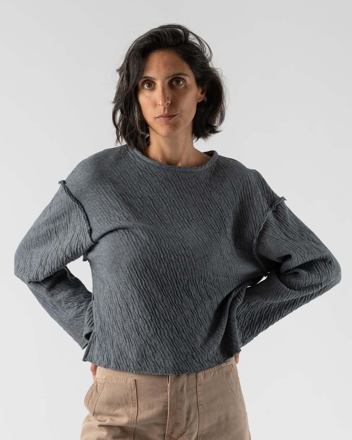 Atelier Delphine Base Shirt - Dark Navy/Grey | Garmentory