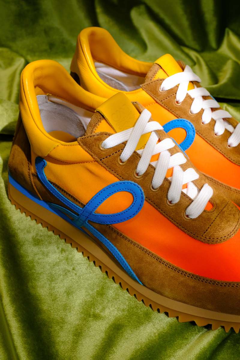 LOEWE Tan Nylon/Suede Flow Runner | Garmentory