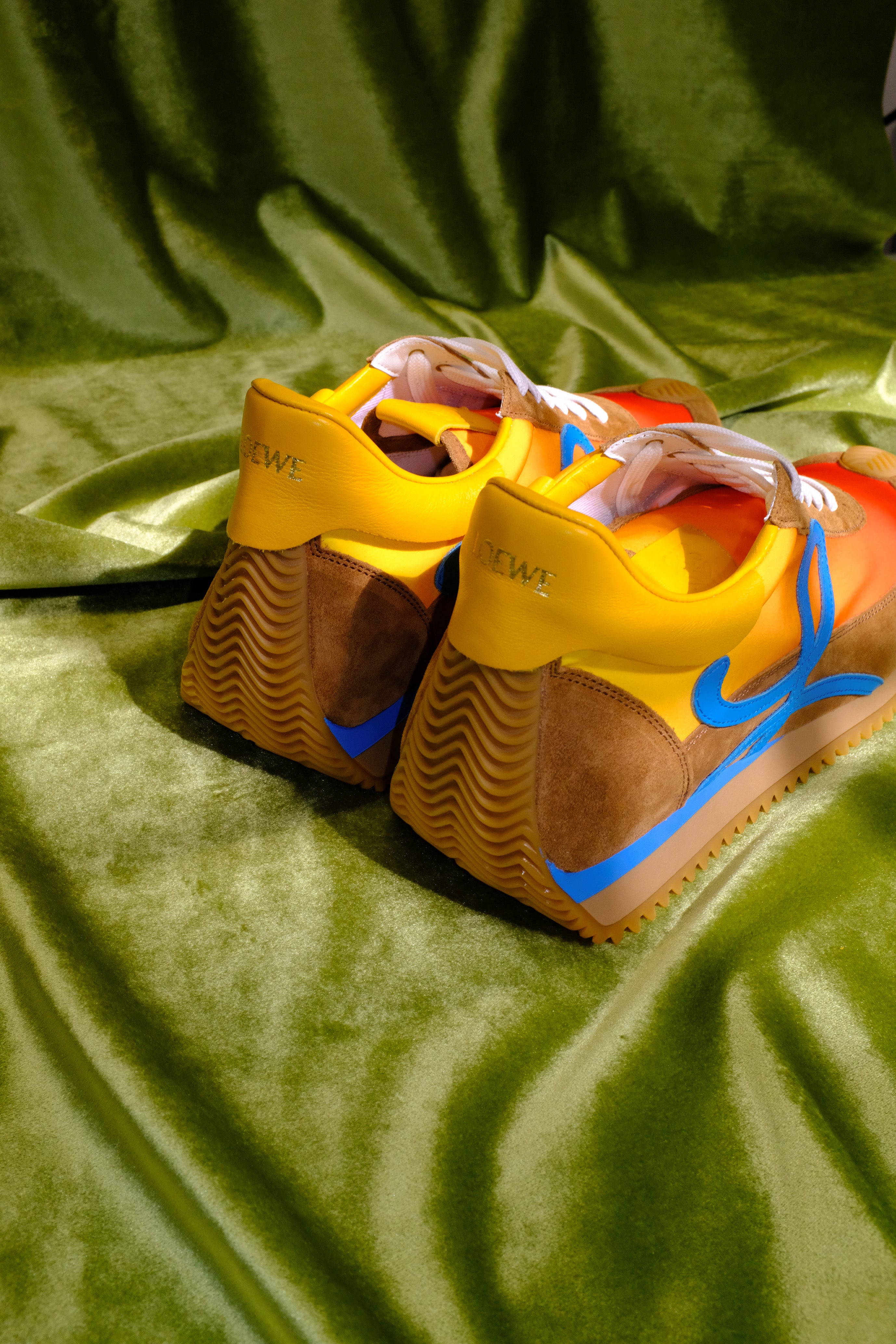 LOEWE Tan Nylon/Suede Flow Runner | Garmentory