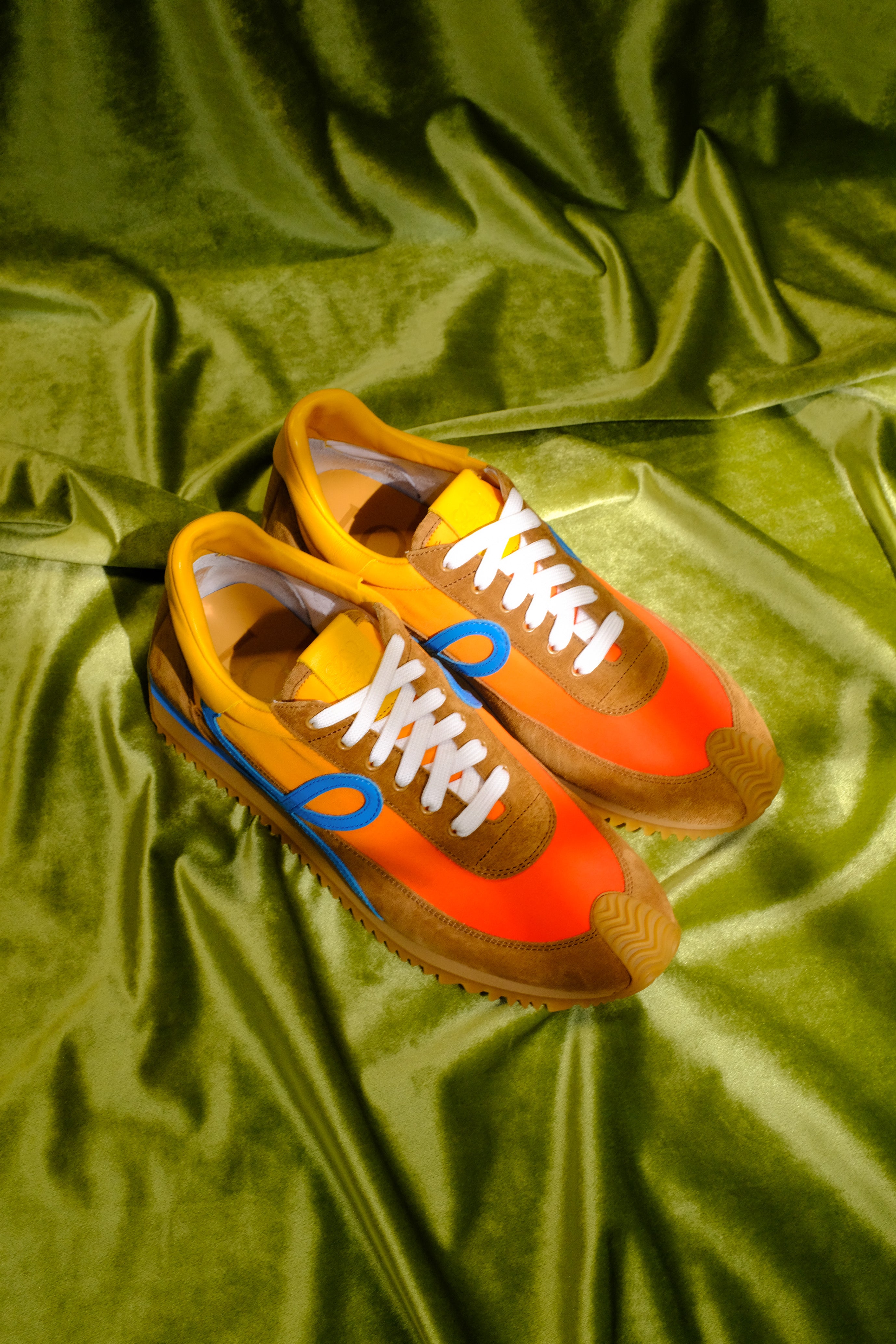 LOEWE Tan Nylon/Suede Flow Runner | Garmentory