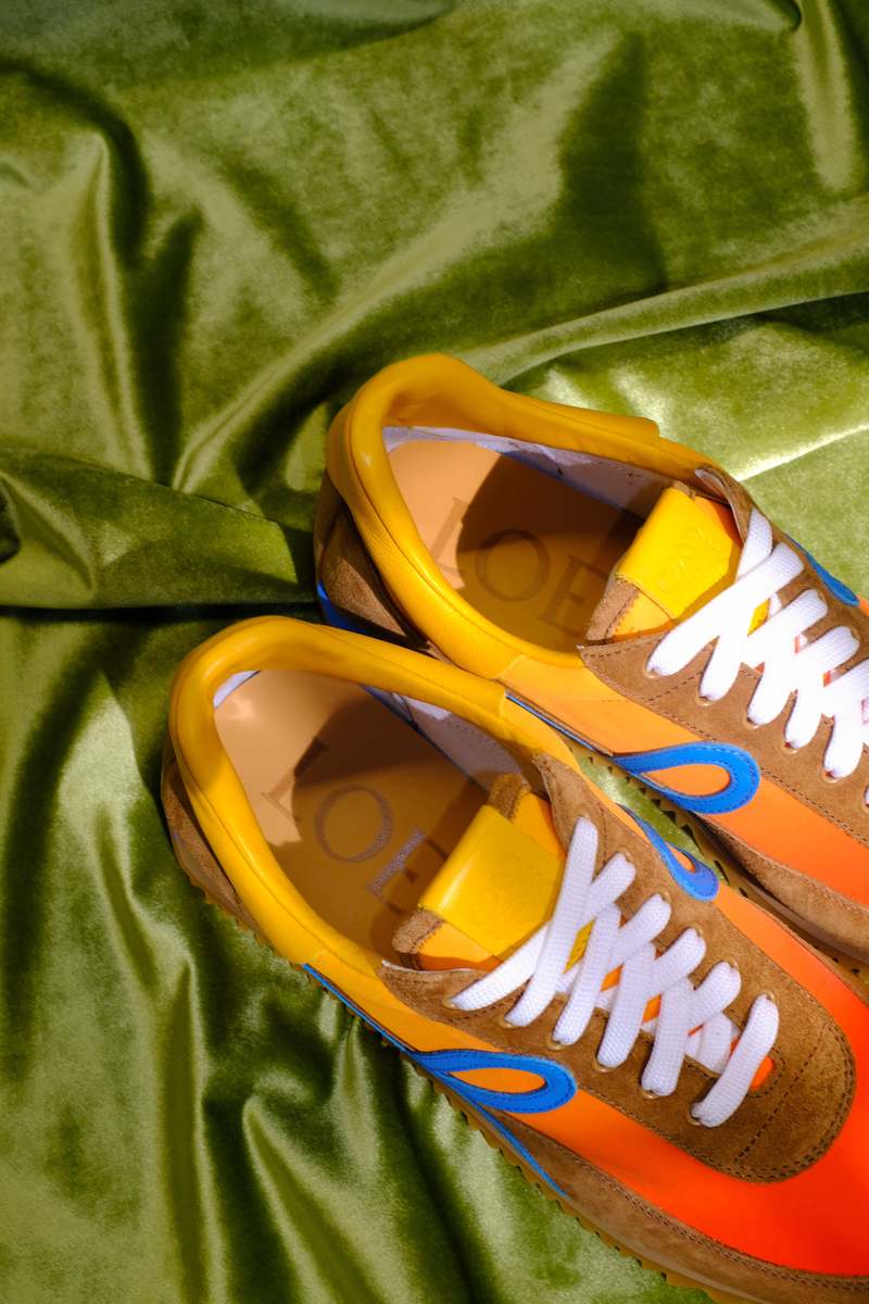 LOEWE Tan Nylon/Suede Flow Runner | Garmentory