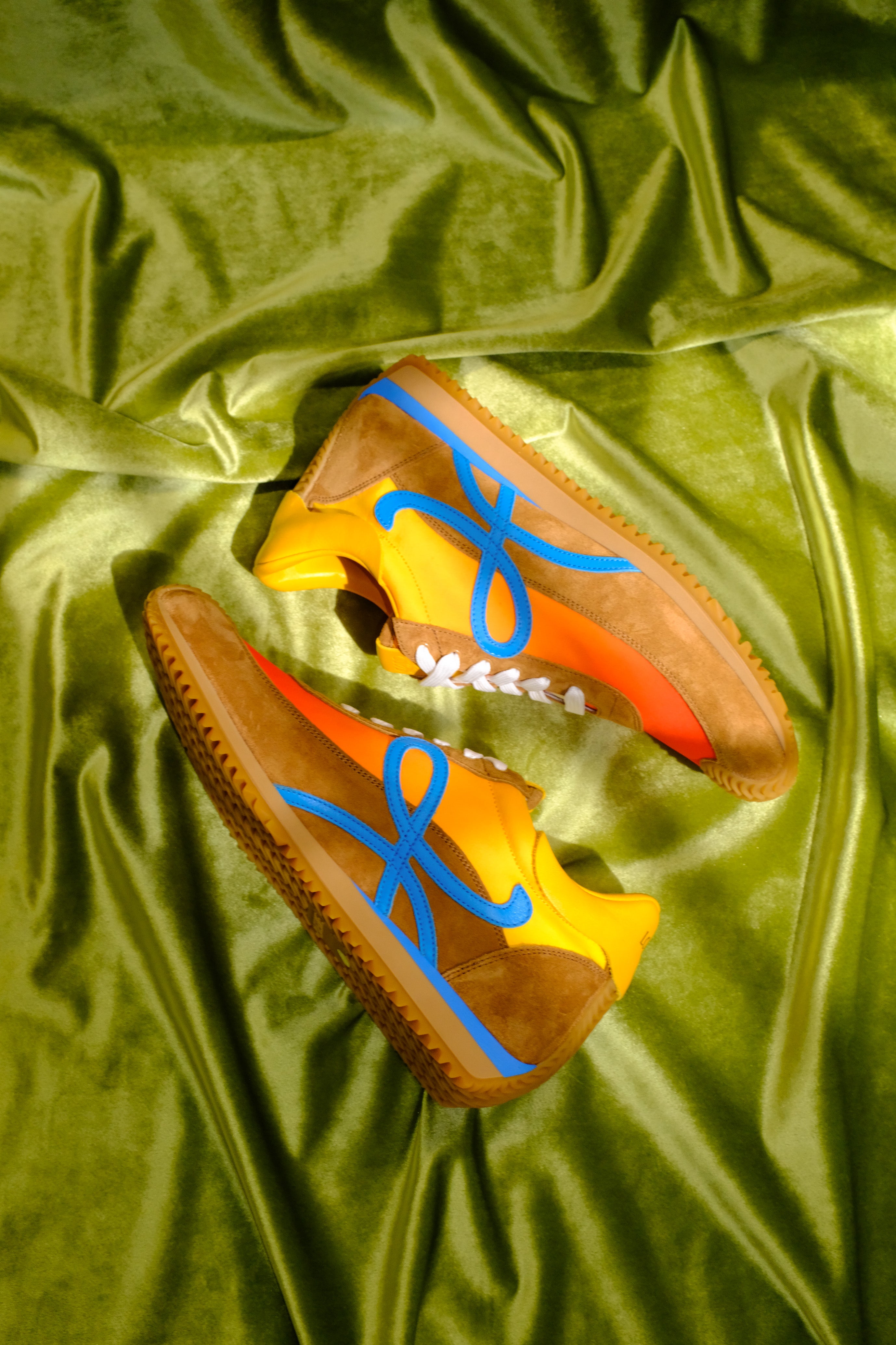 LOEWE Tan Nylon/Suede Flow Runner | Garmentory