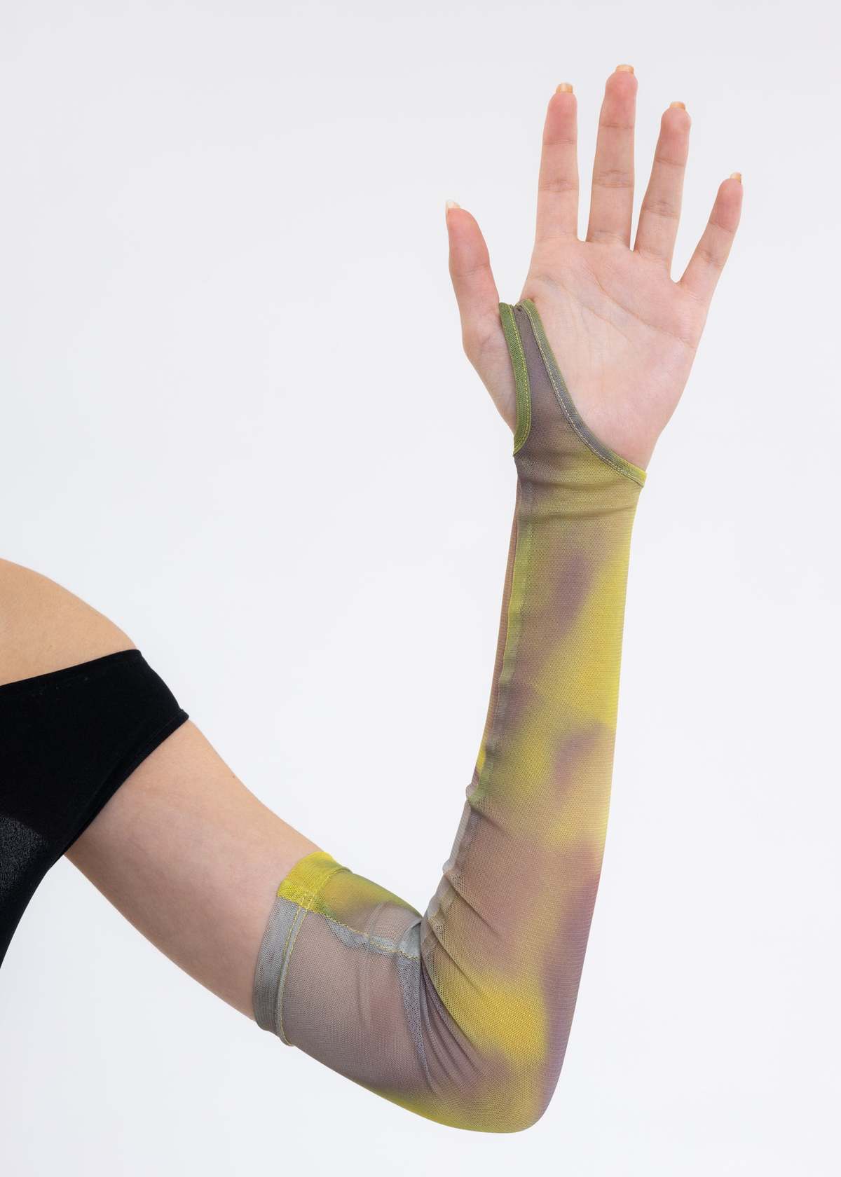 Oude Waag Yellow And Grey Mesh Arm Sleeves | Garmentory