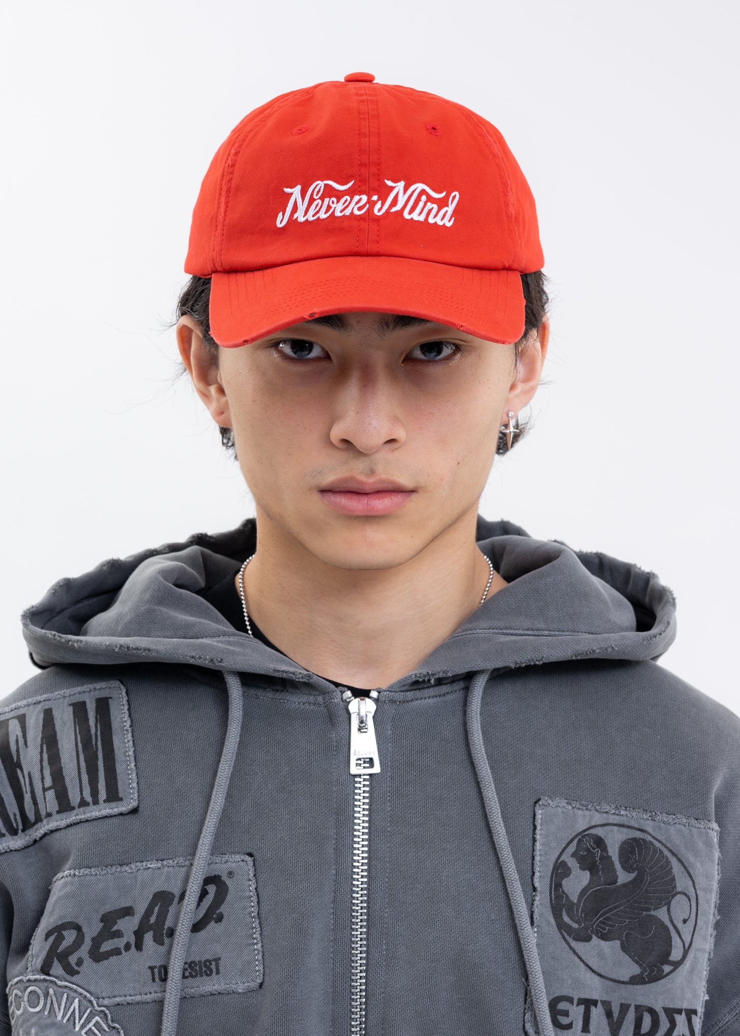 Washed BOOSTER NEVERMIND Cap - Red | Garmentory