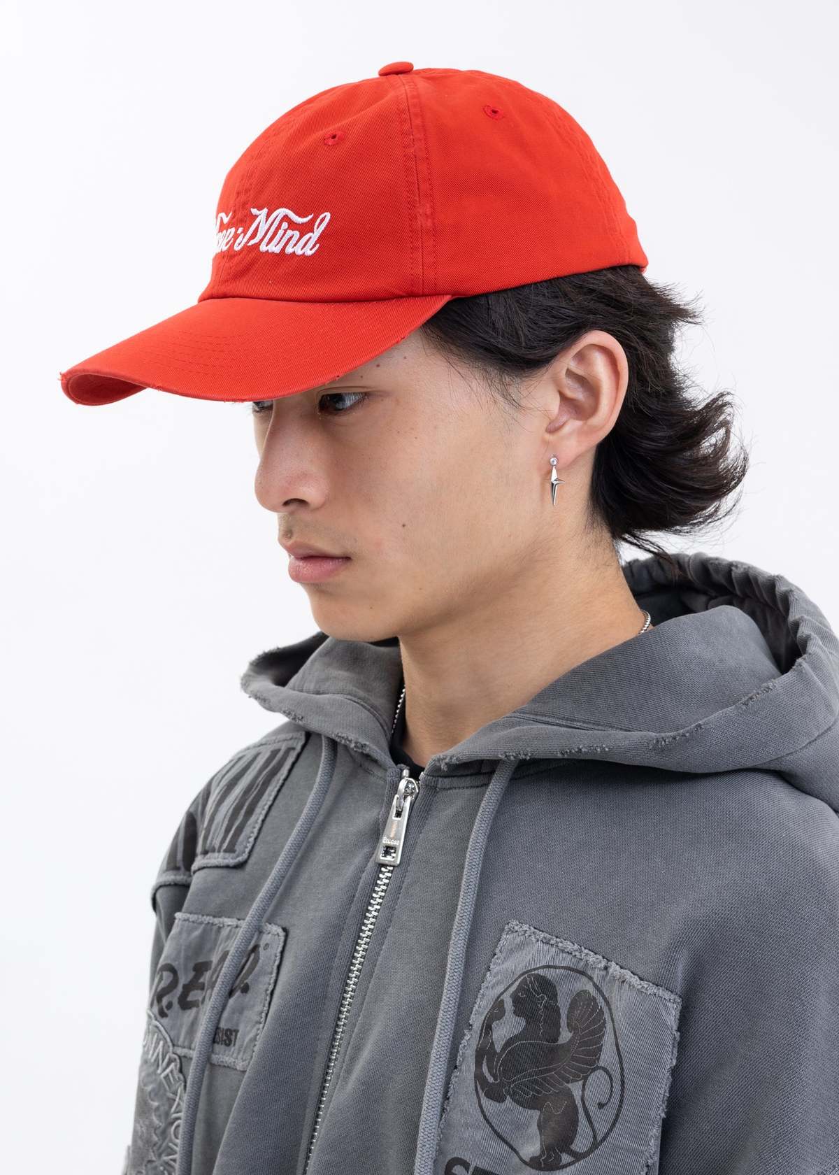 Washed BOOSTER NEVERMIND Cap - Red | Garmentory