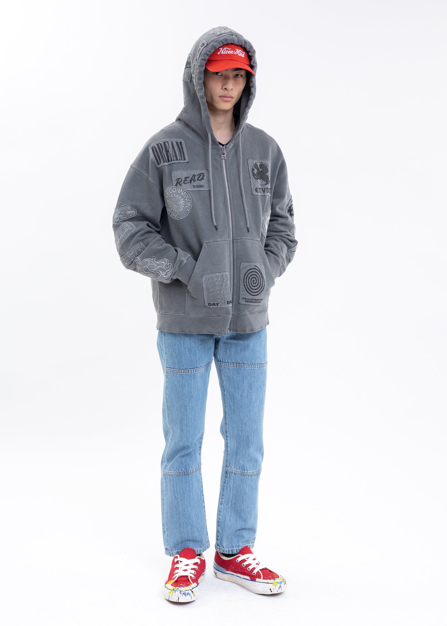 Washed BOOSTER NEVERMIND Cap - Red | Garmentory