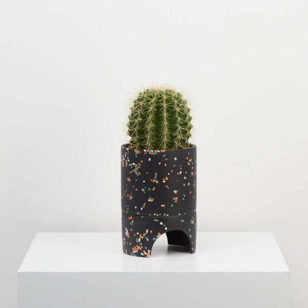 Capra Designs Archie Planter - Black Terrazzo | Garmentory