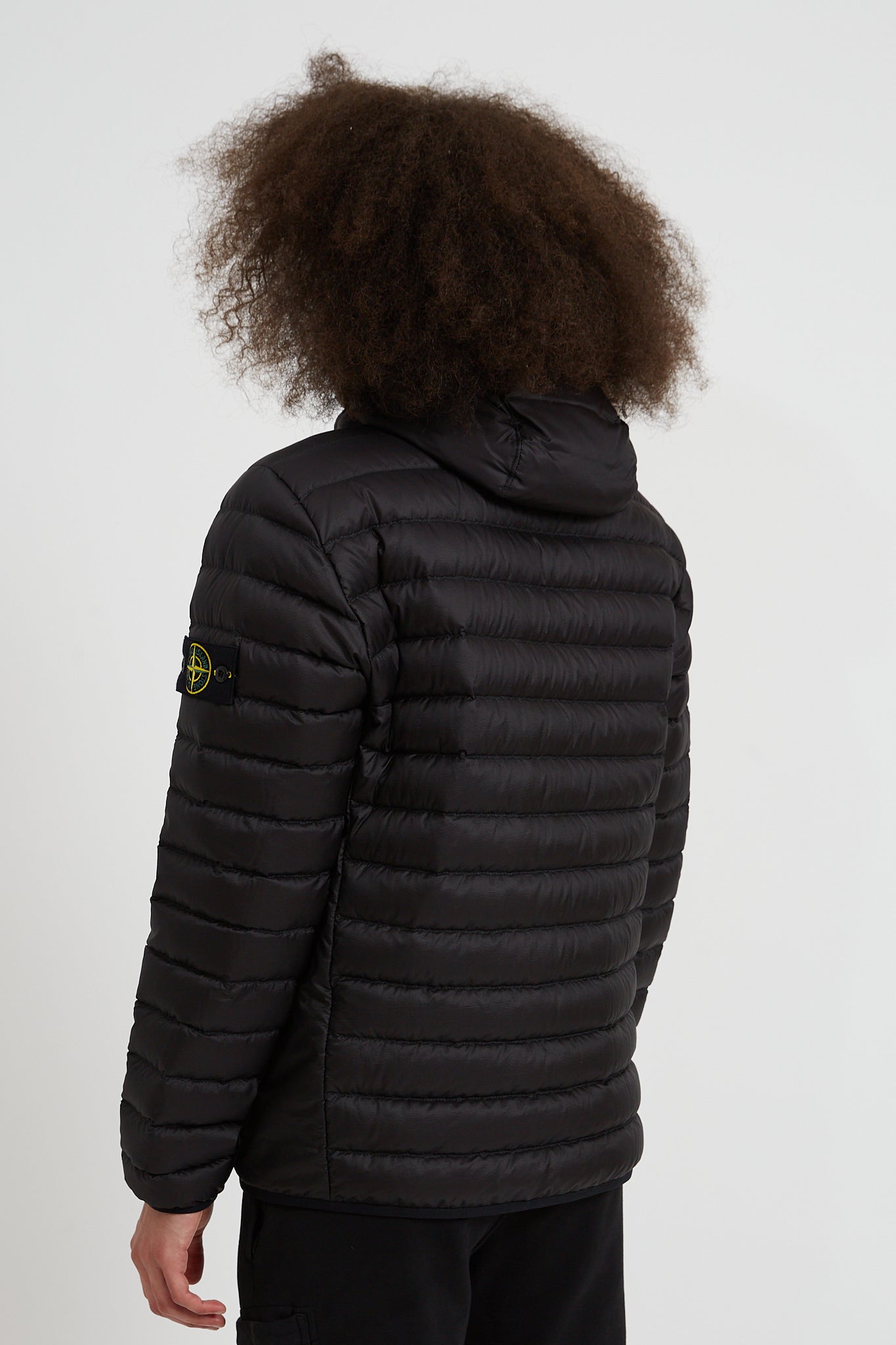 Stone Island Bio-Based Ripstop Nylon Hooded Down Jacket - Black ...