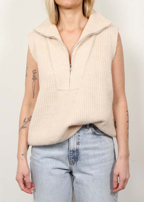 Little Lies Label Chloe Half Zip Vest | Garmentory