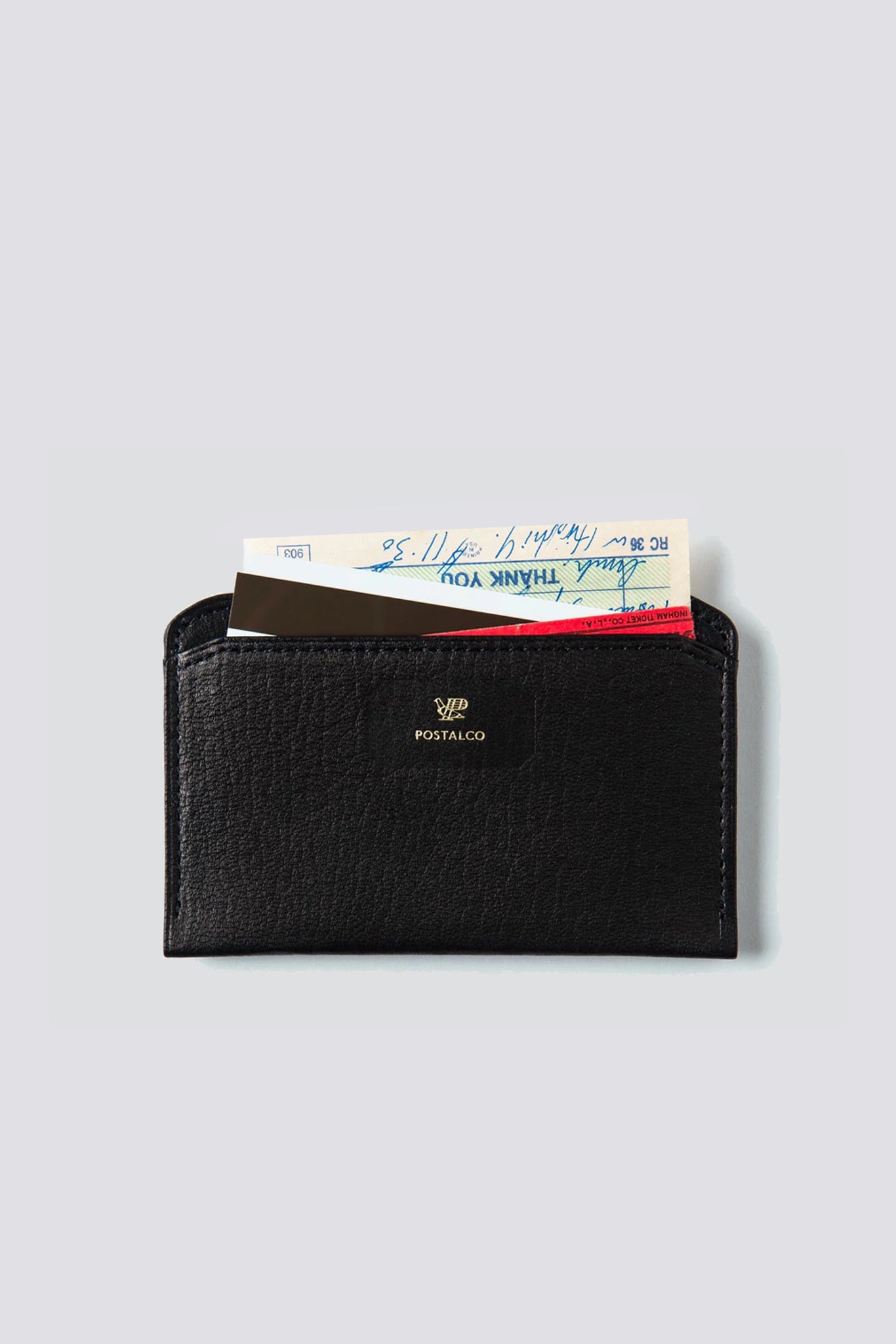 Postalco Lamp Deerskin Flat Wallet - Black | Garmentory
