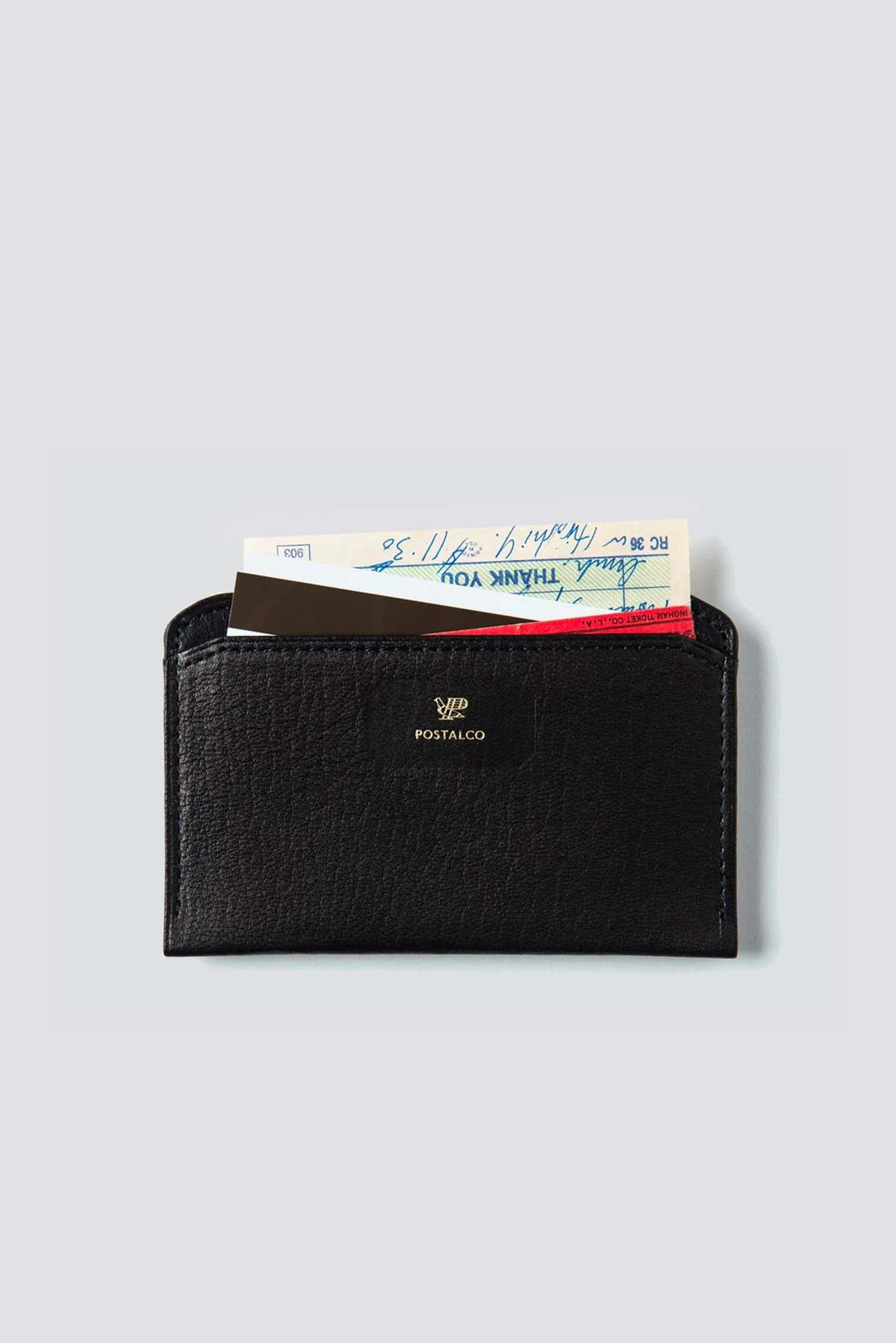 Postalco Lamp Deerskin Flat Wallet - Black | Garmentory
