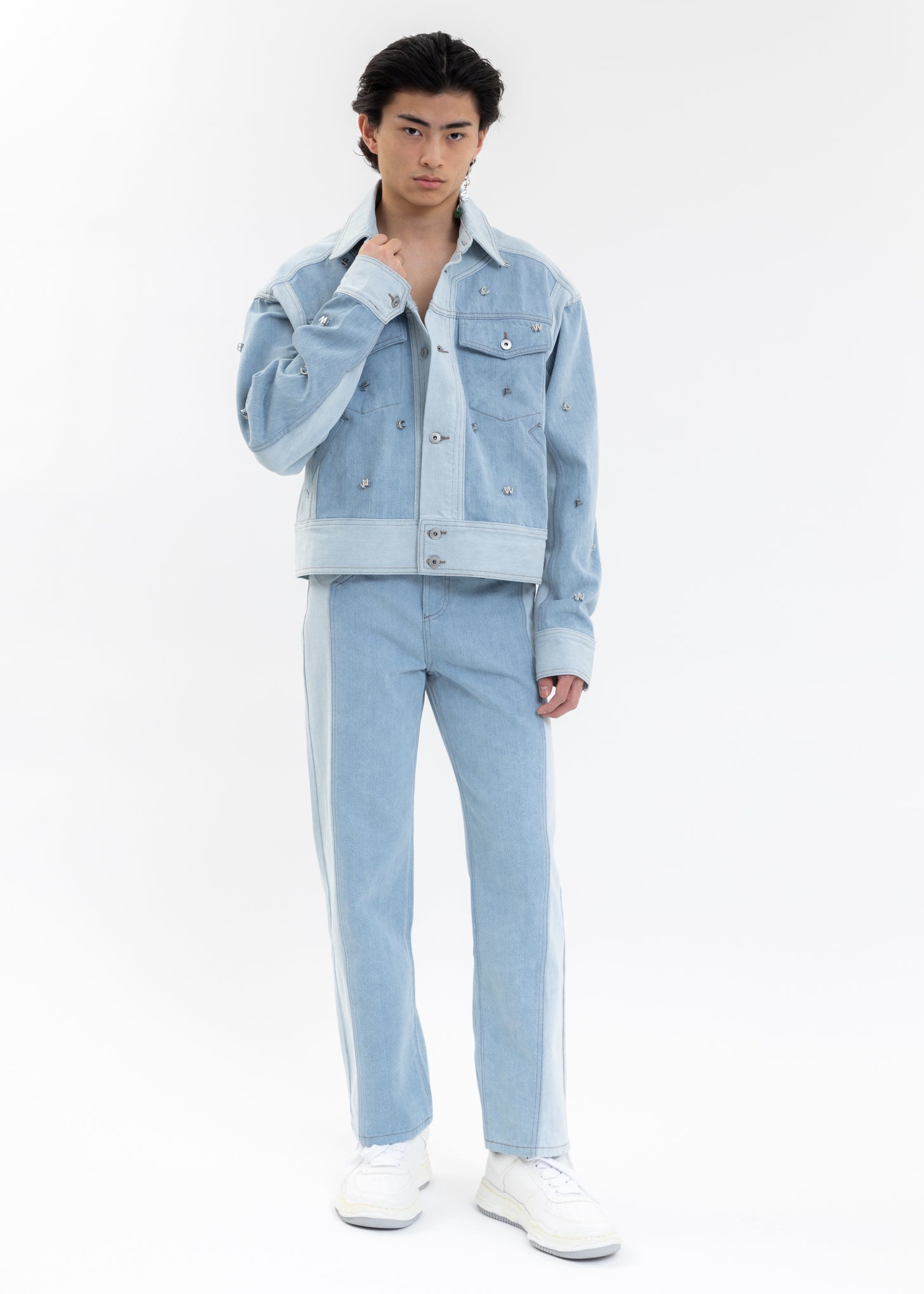 Feng Chen Wang Deconstructed Jeans - Blue | Garmentory