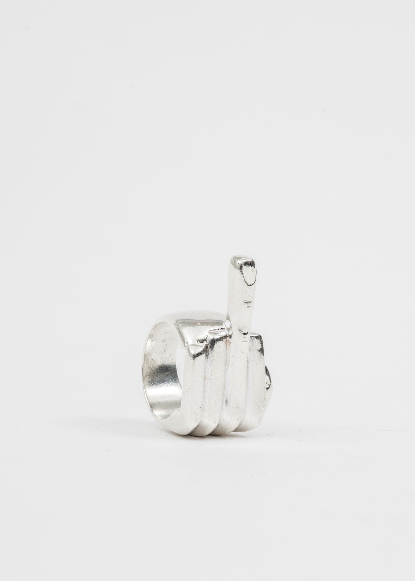 Natasha Zinko MIDDLE FINGER RING - SILVER | Garmentory