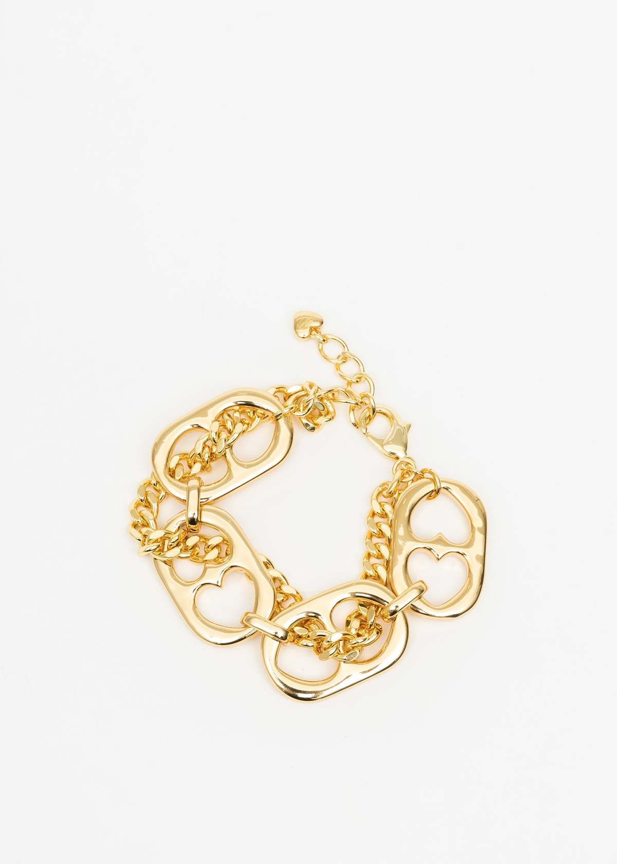 DEPARTMENT Chains And Two Way Hearts Bracelets - Gold | Garmentory