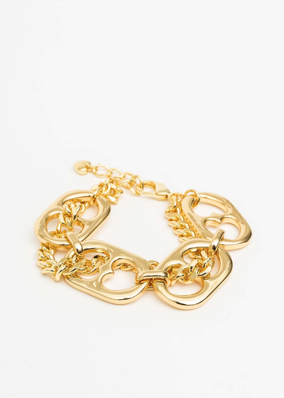 DEPARTMENT Chains And Two Way Hearts Bracelets - Gold | Garmentory