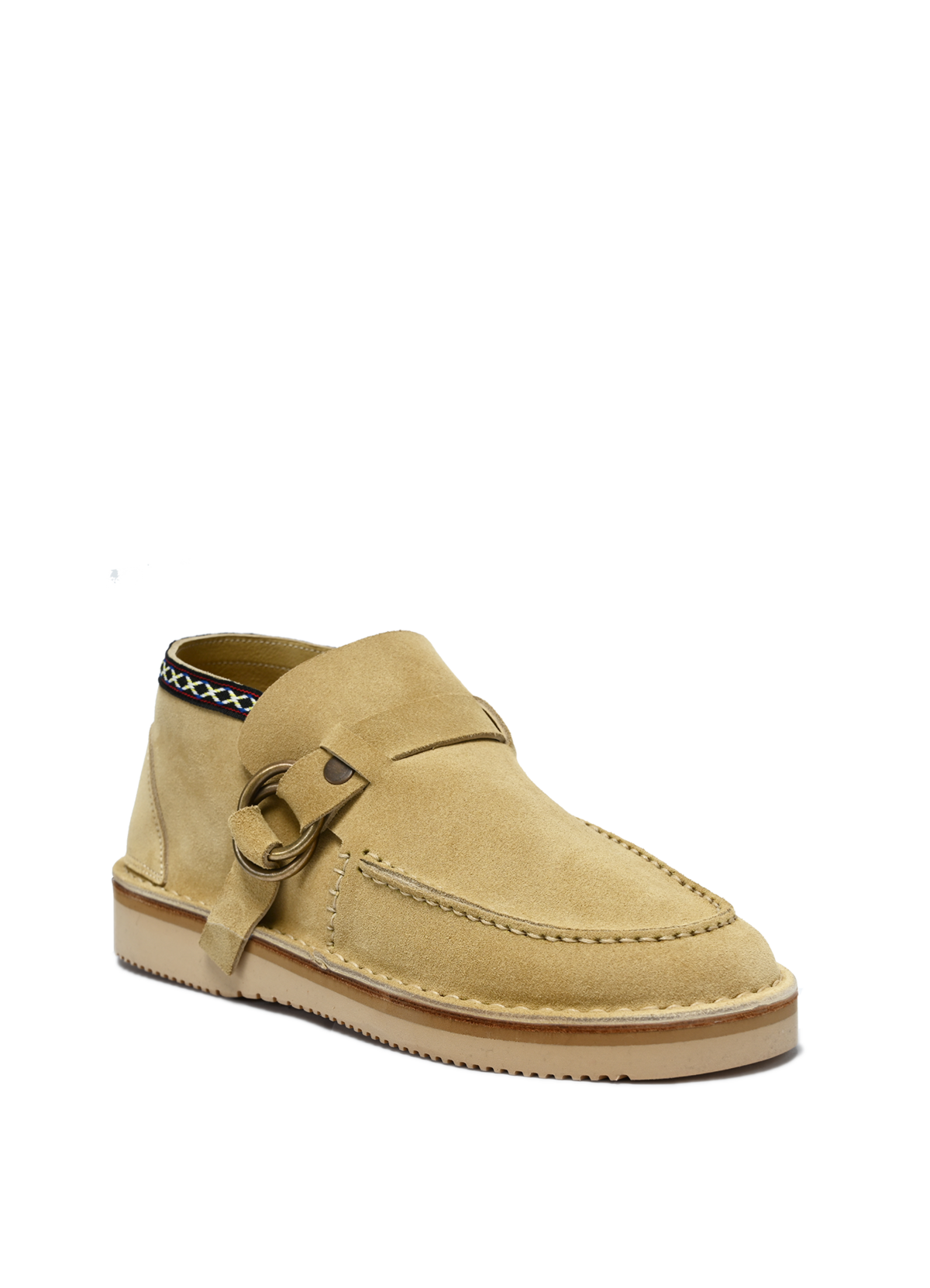 YMC X Fracap alf Suede Buckle Sandals - Beige | Garmentory
