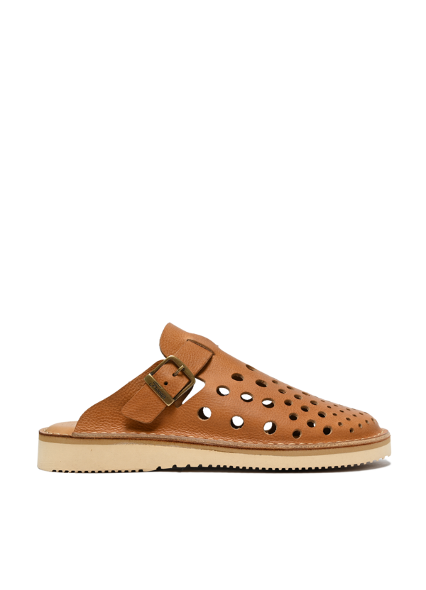 YMC X Fracap Sabot Backless Leather Loafers - Brown | Garmentory