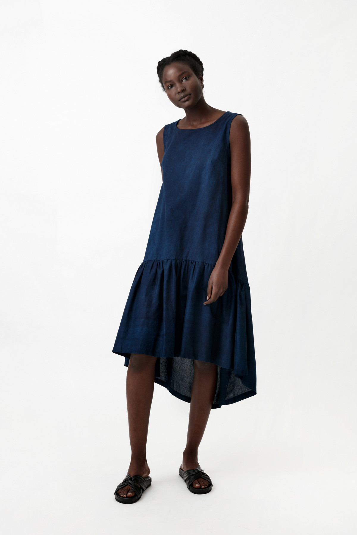 Osei-Duro Cascade Dress in Natural Indigo | Garmentory