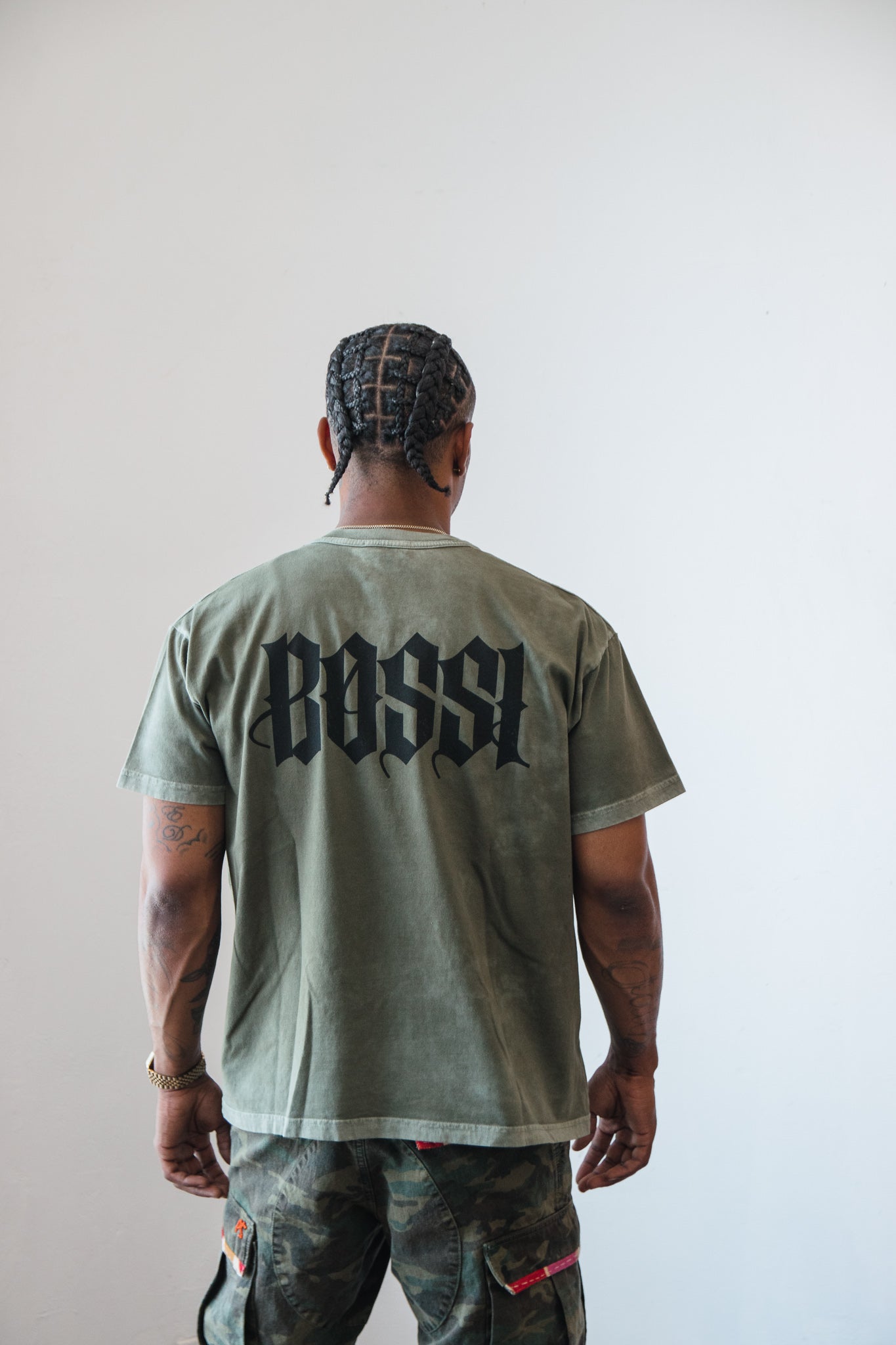 Bossi logo tee - olive | Garmentory