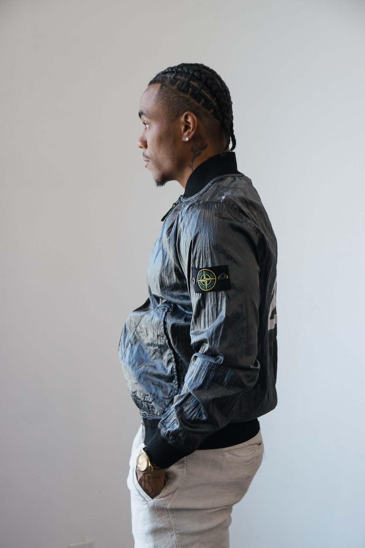 Stone Island light logo limited bomber - gray | Garmentory
