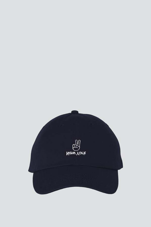 Assembly New York Peace Sign Embroidered Hat - Black/White | Garmentory