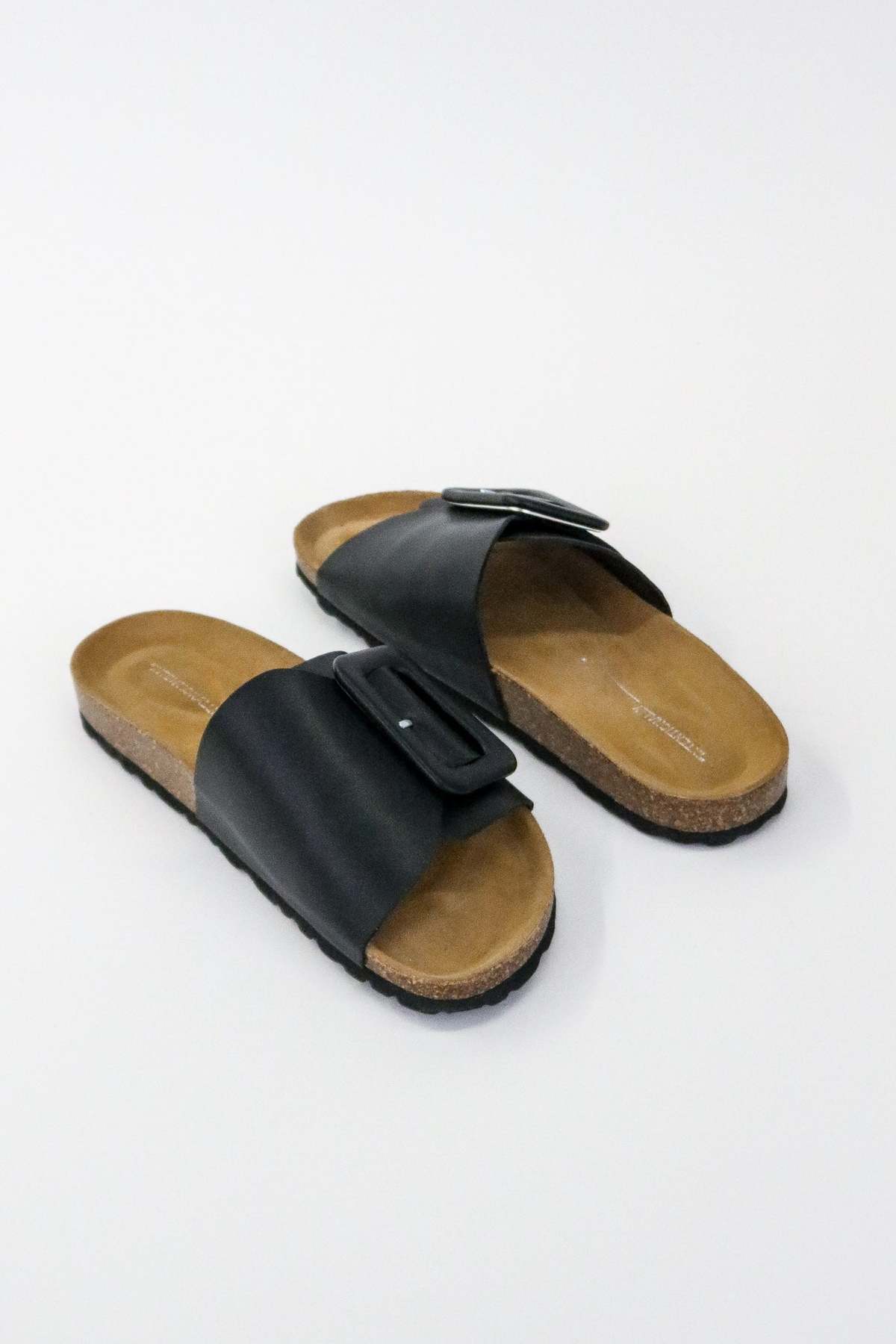 "INTENTIONALLY __________." Clarice Sandal - Black | Garmentory