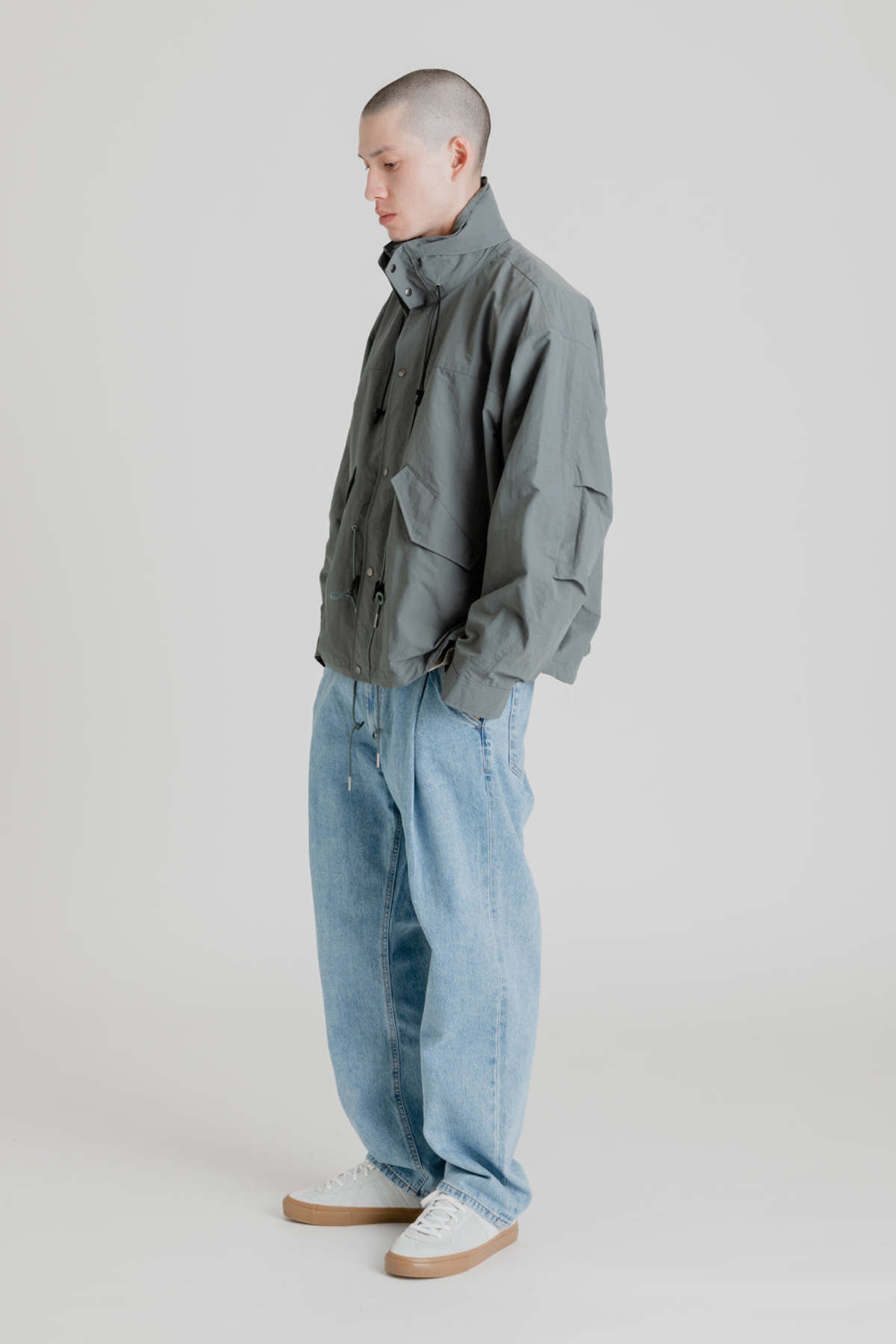 Uniform Bridge Nylon Military Short Jacket - Grey | Garmentory