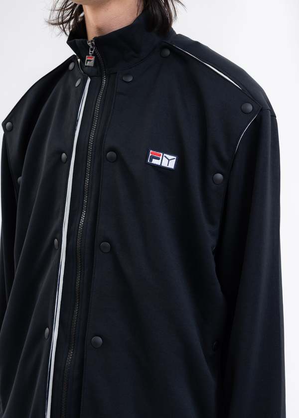 Y/PROJECT X FILA SNAP PANEL Jacket - Black | Garmentory