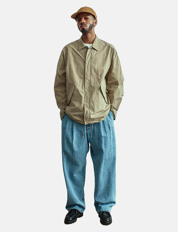 Uniform Bridge Two Tuck Denim Pant - BLUE | Garmentory