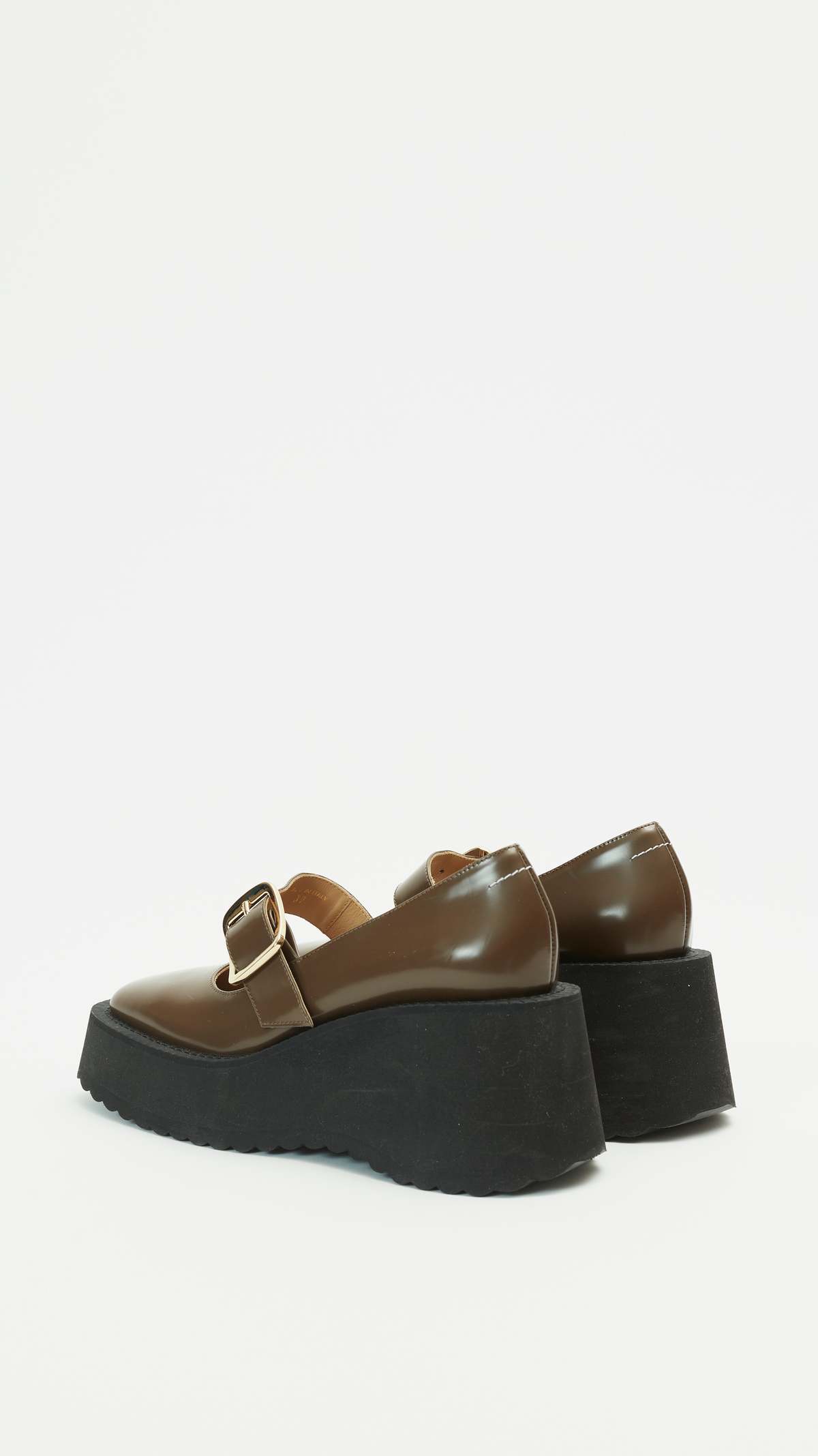 Maison Margiela Micro Wedge Leather Shoes - Brown | Garmentory