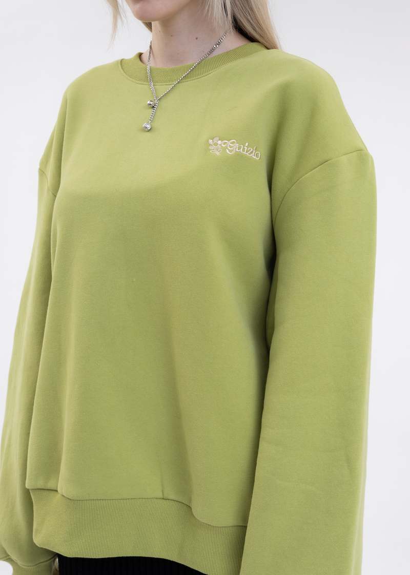 Danielle Guizio Floral Logo Sweater - Jardin | Garmentory