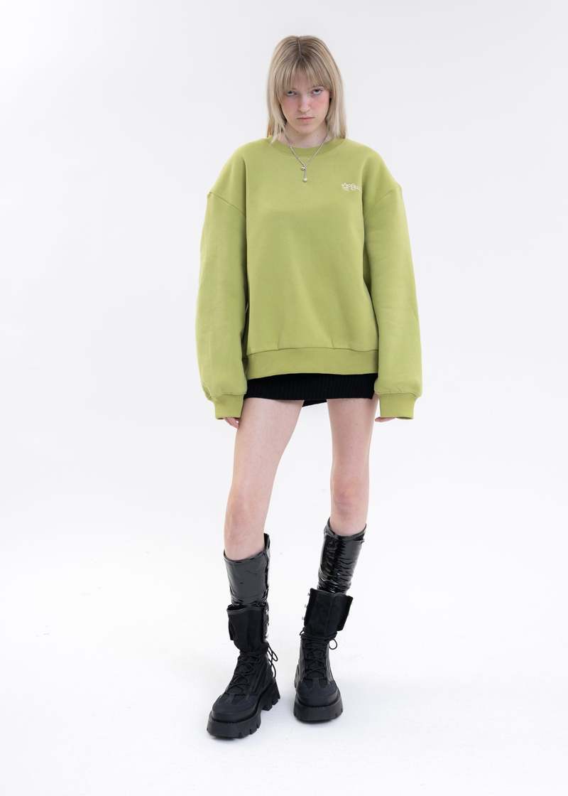 Danielle Guizio Floral Logo Sweater - Jardin | Garmentory