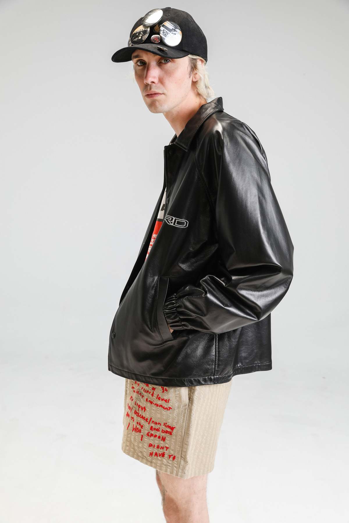Enfants Riches Deprimes Leather Techno ERD Logo Coaches Jacket - Black ...
